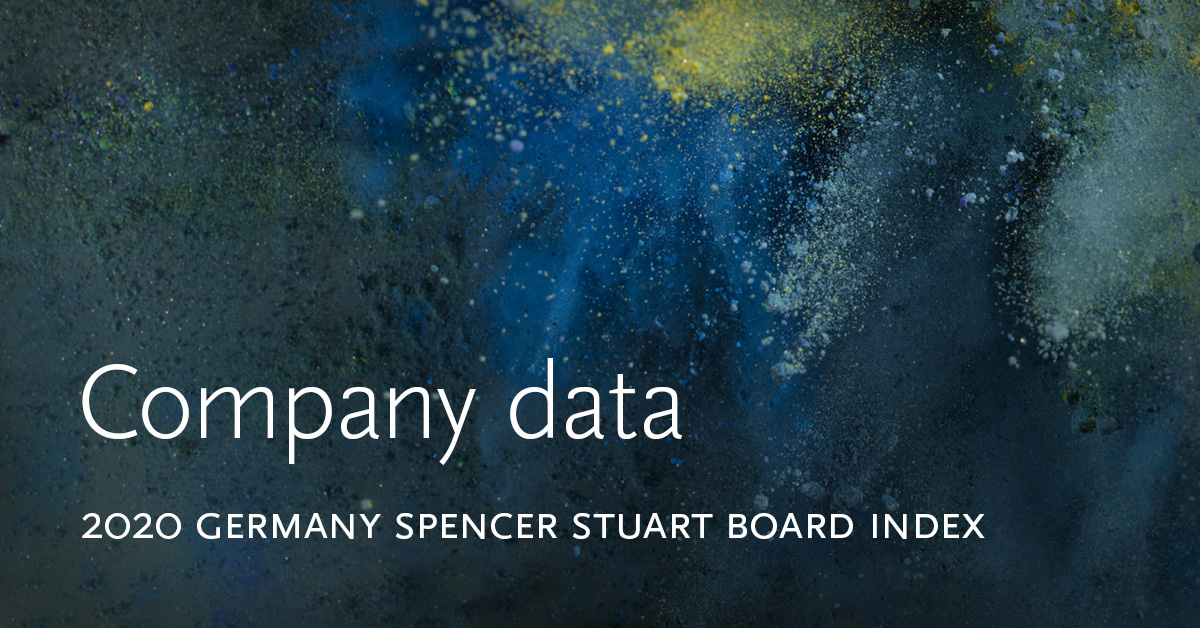 2020 Germany Spencer Stuart Board Index - Company Data