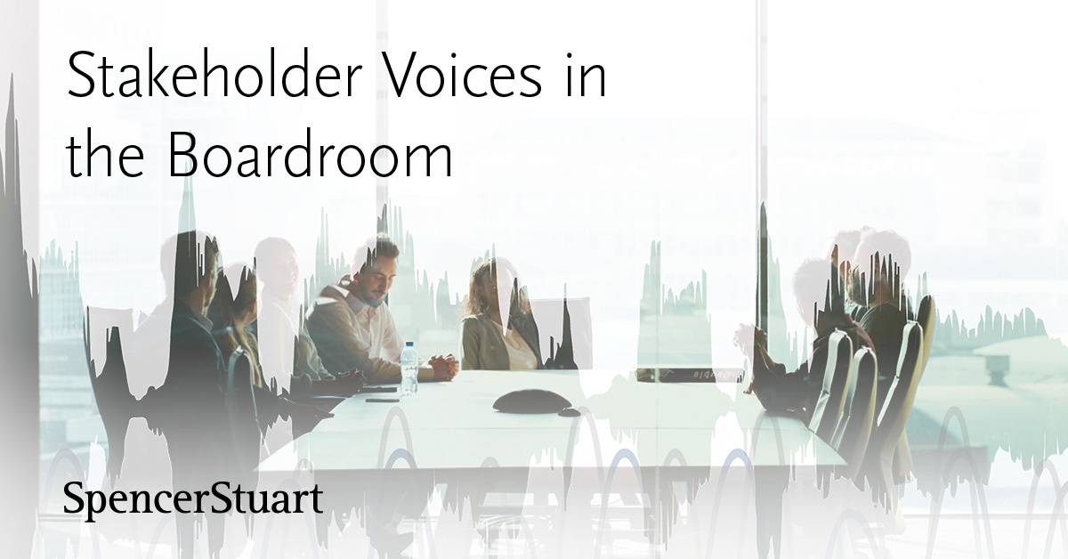 Stakeholder Voices in the Boardroom