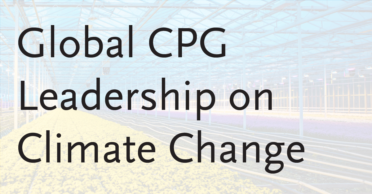 Global CPG Leadership on Climate Change
