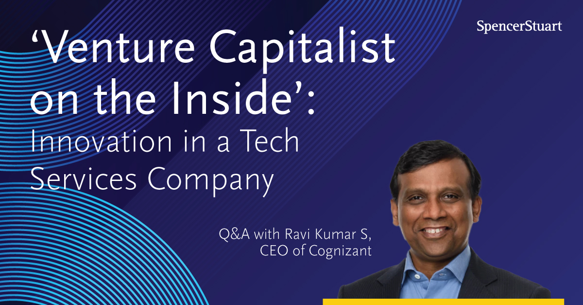 ‘Venture Capitalist on the Inside’: Innovation in a Tech Services Company