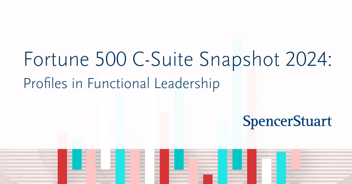 Fortune 500 C-Suite Snapshot 2024: Profiles in Functional Leadership